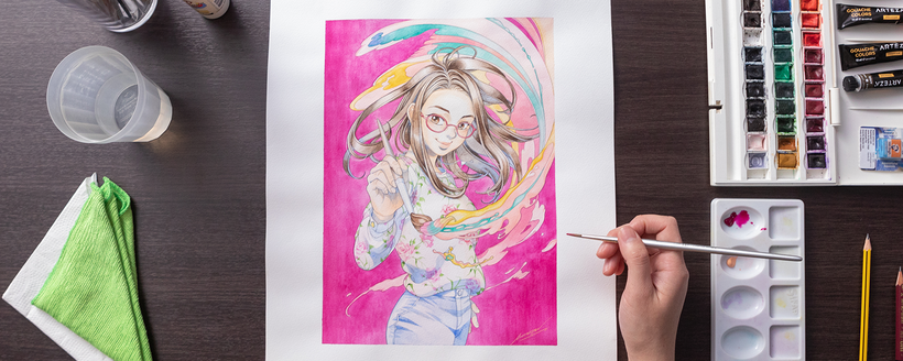 Online Course - Manga-style Portraits in Watercolor (Andrea Jen ...